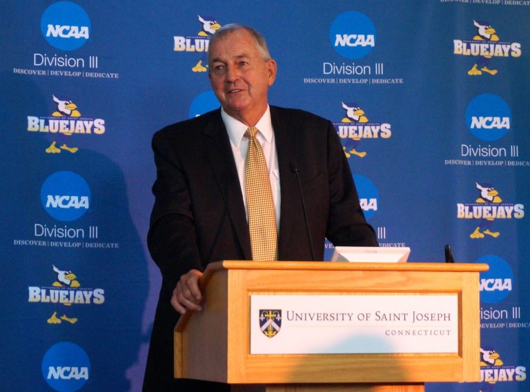 Legendary Coach Jim Calhoun Steps Down as Coach of USJ Men's Basketball ...