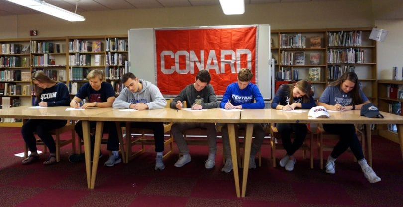 Conard High School Seniors Sign Letters of Intent for College Athletics ...