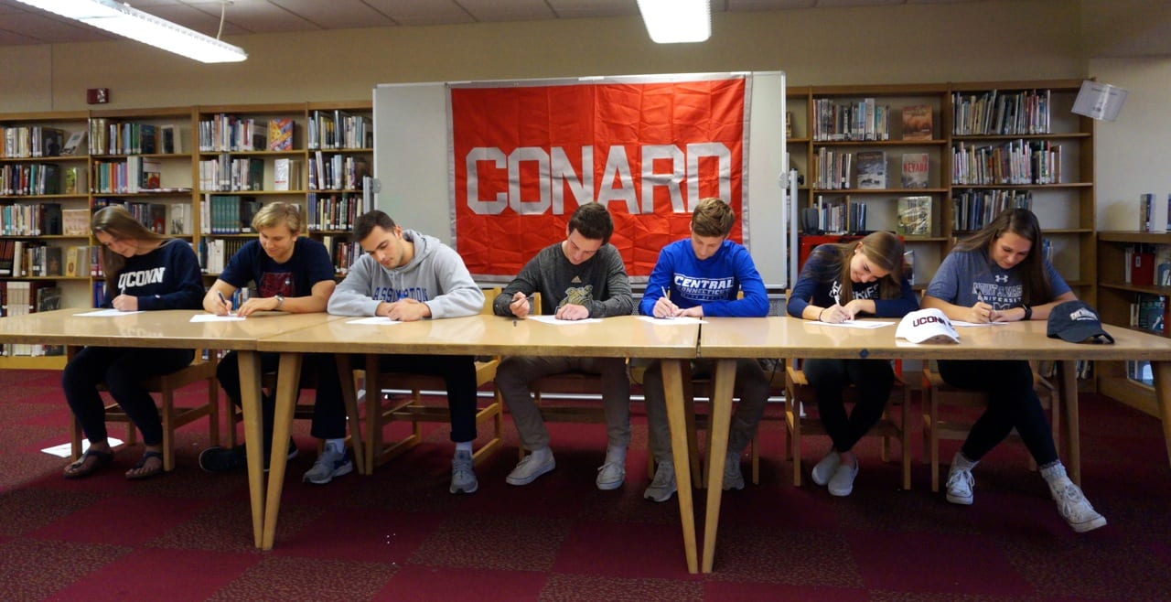 Conard High School Seniors Sign Letters of Intent for College Athletics ...