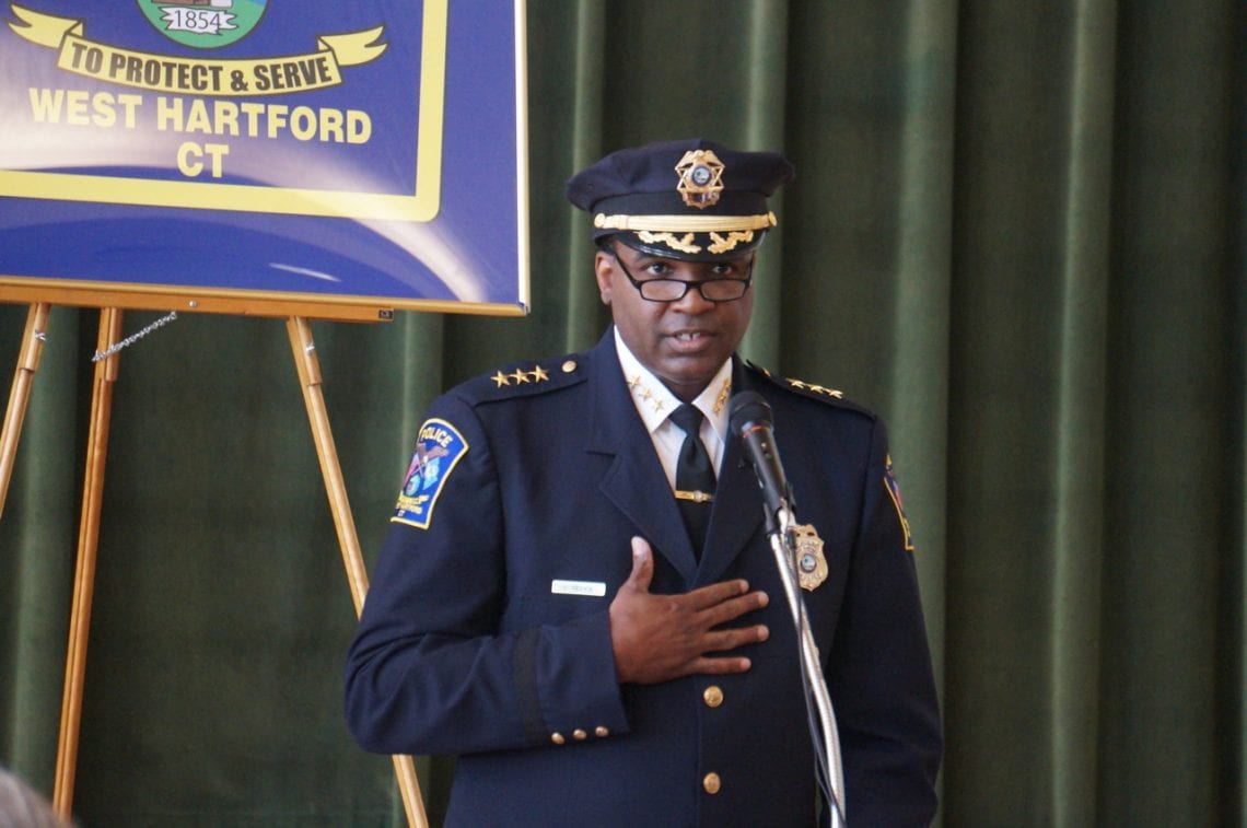 Vernon Riddick Sworn in as New West Hartford Police Chief - We-Ha | West Hartford News