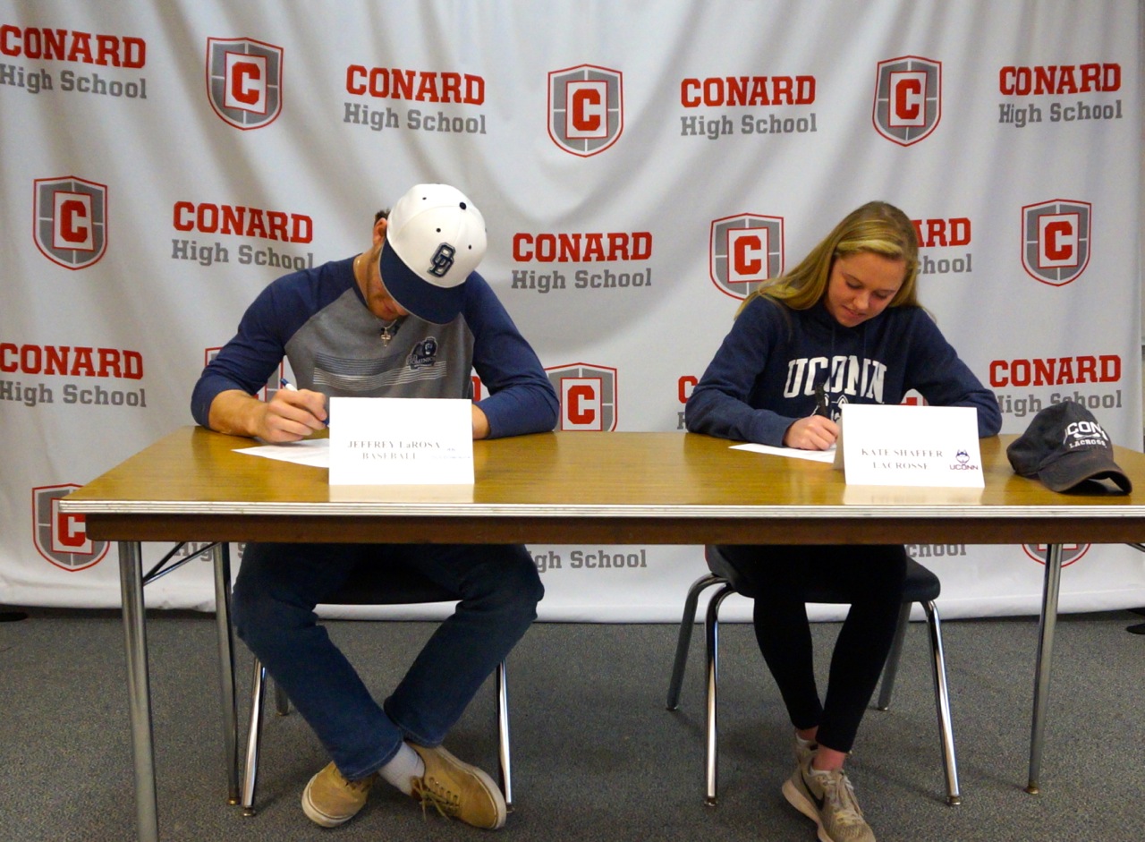 jeff larosa and kate shaffer signing - We-Ha | West Hartford News