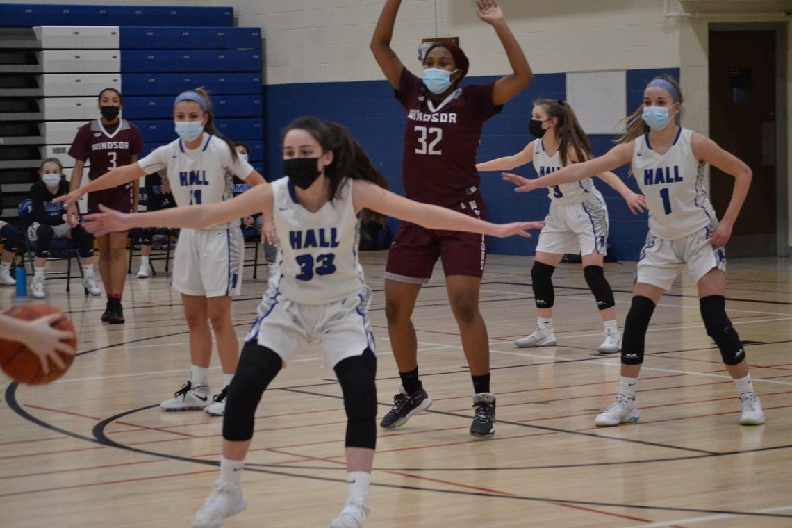 Halls Meghan Murray and Talia Sortman Guard Windsors Nylah Wells - We ...