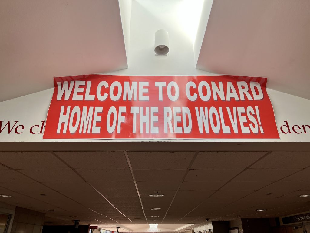 red wolves sign in conard hallway - We-Ha | West Hartford News