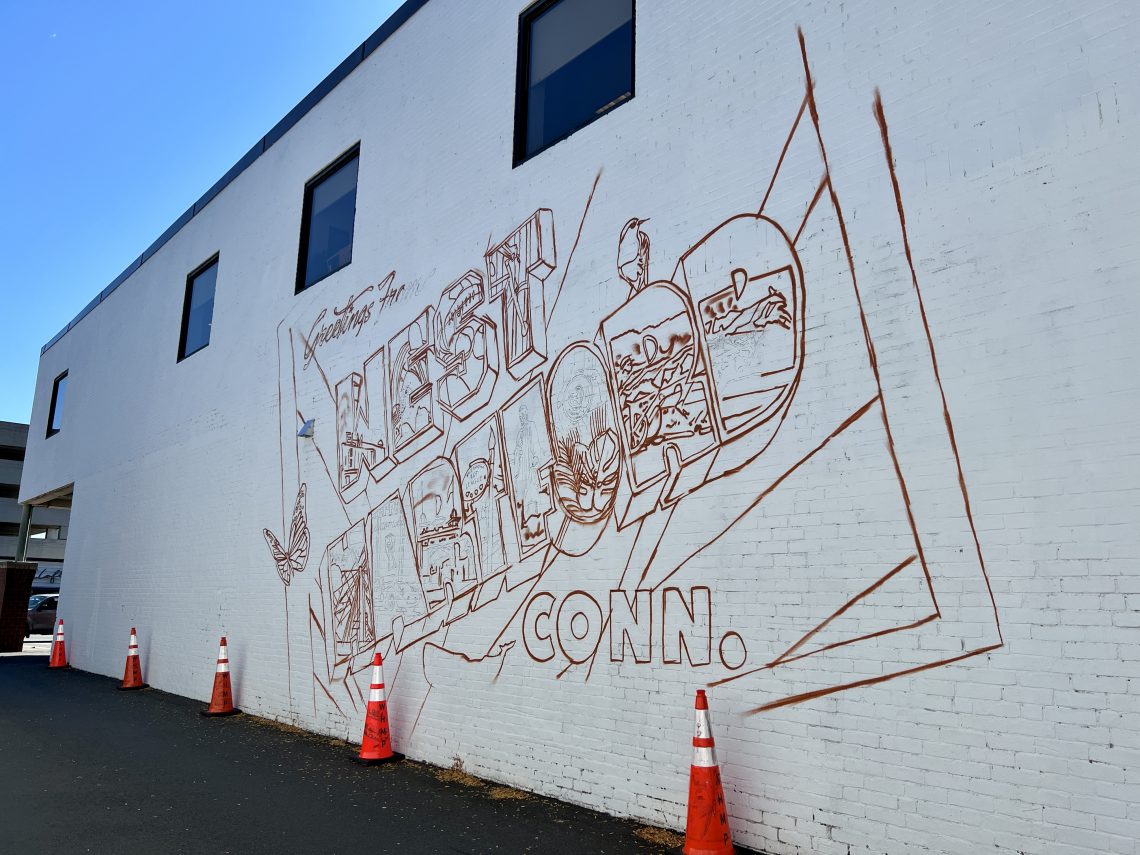 Work Underway on 'Greetings from West Hartford' Mural - We-Ha | West ...