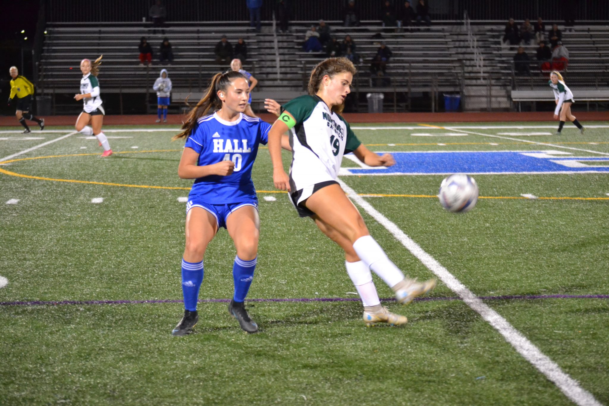Emily Nicholas Of Northwest Catholic Controls The Ball In Front Of ...