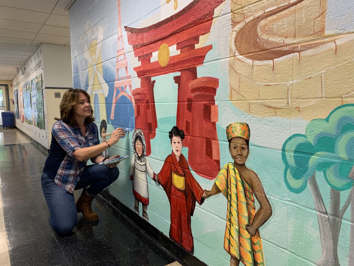 Books and the World Come Alive on the Walls of West Hartford's Wolcott ...