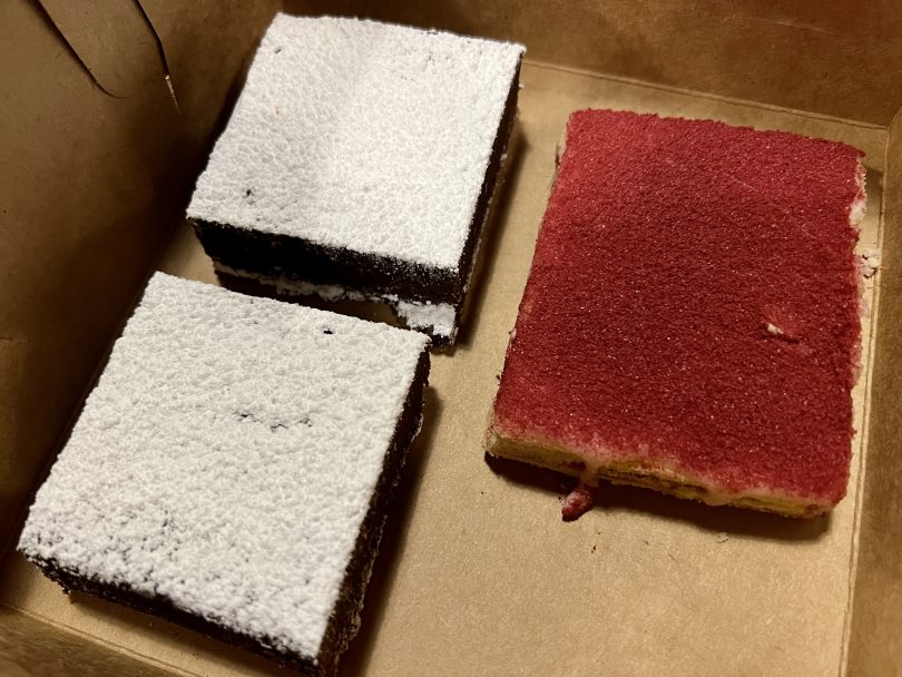 swedish dark chocolate rye cake and danish raspberry bar - We-Ha | West ...