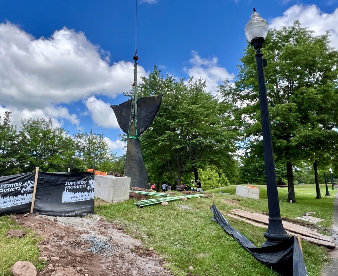 Conny's Tale Continues: Tail Installed Along Trail - We-Ha | West Hartford News