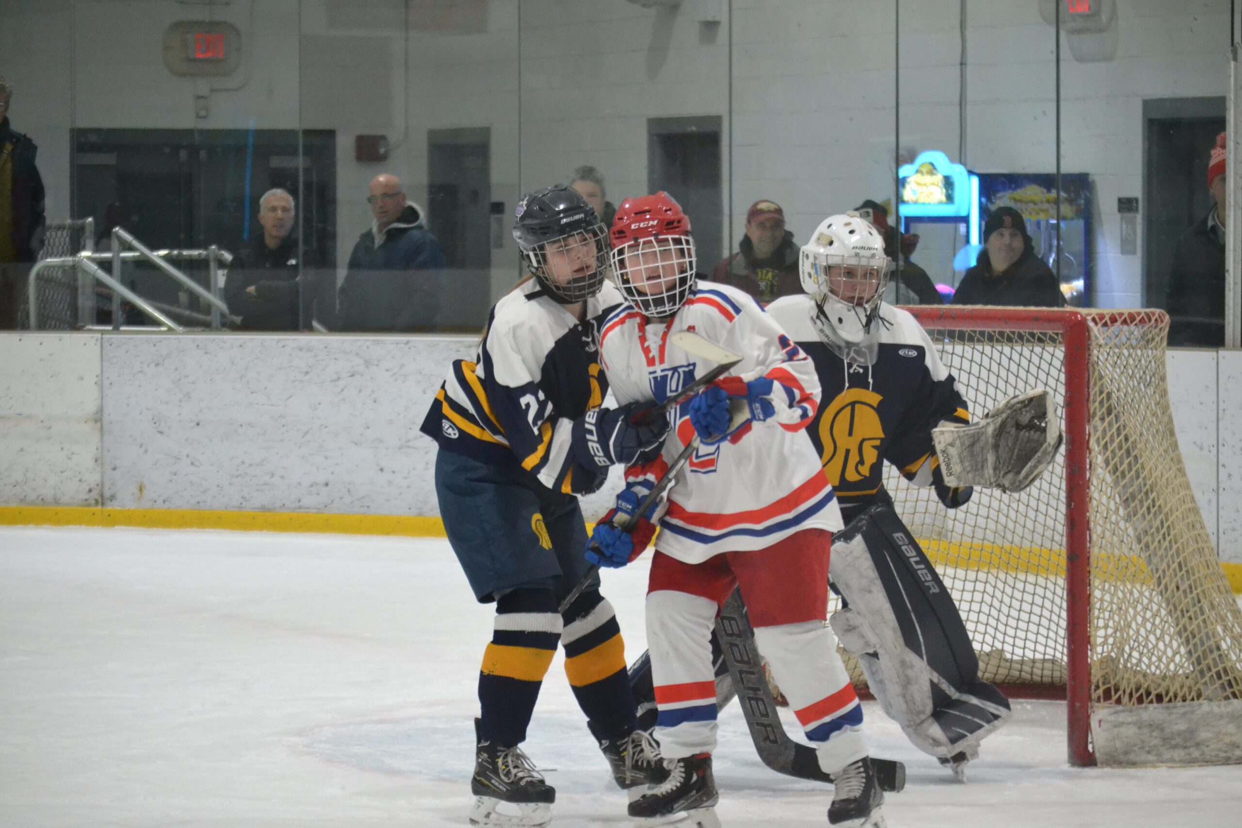 Teagan Cohane of Hall Conard sets the screen on Simsbury's goalie - We ...