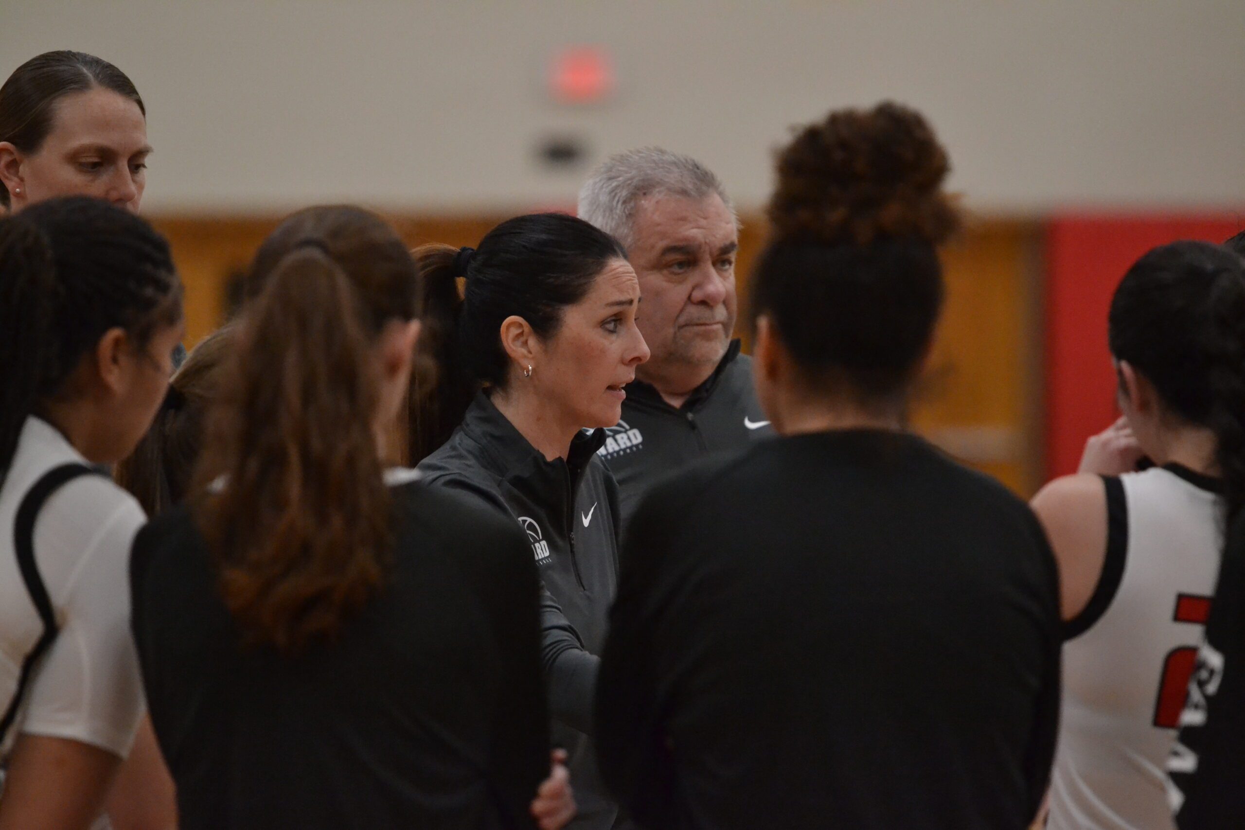 Coach Laurie Cersosimo talks it over with her team - We-Ha | West ...