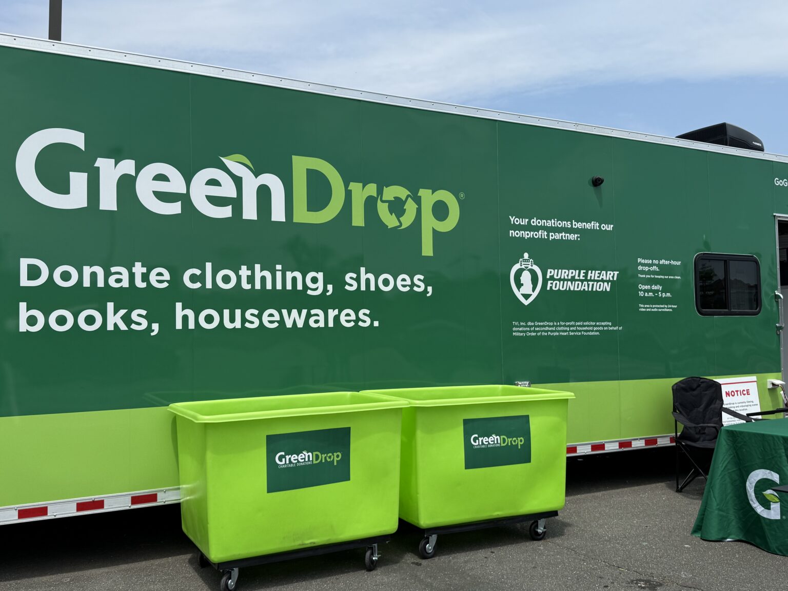 GreenDrop Launches West Hartford Donation Truck to Support Veterans ...