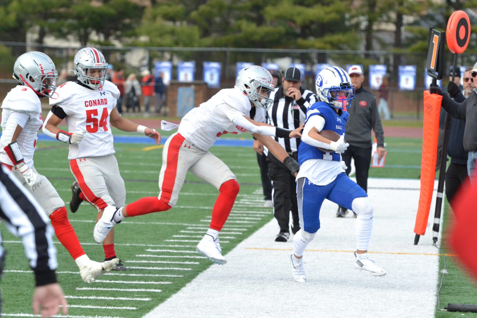 Hall Football Wins 5th Straight Mayor's Cup Against Conard with ...